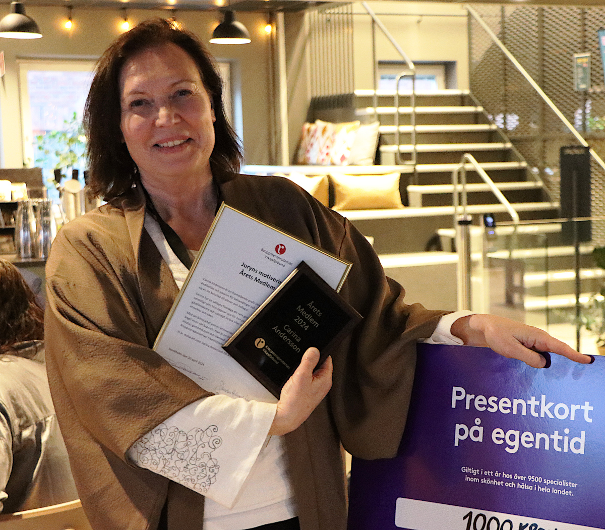 Carina Andersson - Årets medlem 2024 - Kroppsterapeuten